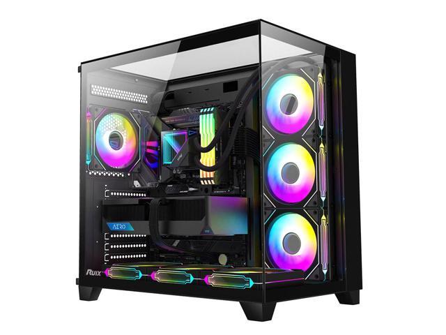 RUIX OV403 | ATX Computer Case | 4*120mm Prism ARGB PWM Fans | Full ...