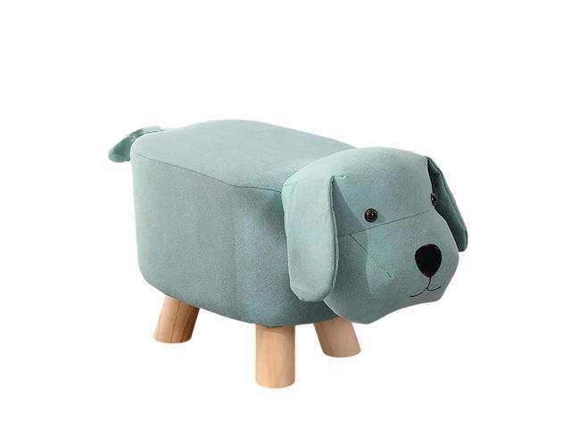 Toytexx Inc Plush Dog-Shaped Kids Stool with Wooden Legs - Soft Brown ...