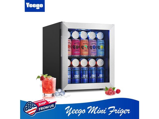 Yeego Mini Beverage Refrigerator & Cooler - 1.6 Cu. Ft Freestanding ...