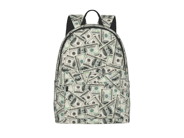 FeHuew 16 inch backpack US Dollar Money Laptop Backpack Full Print ...