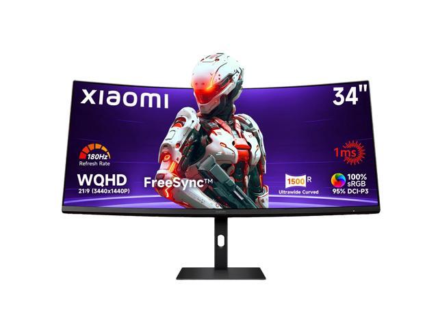 Xiaomi Vertical HDMI Computer Monitor, 34 inch 180Hz 1ms 1500R Curved ...