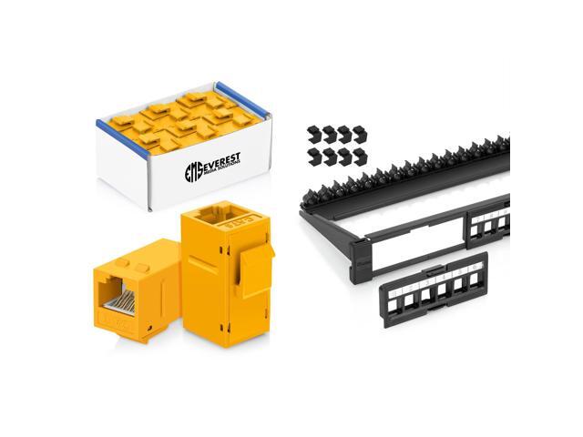 Everest Media Solutions Bundle - 2 Items: 24-Port Keystone Patch Panel ...