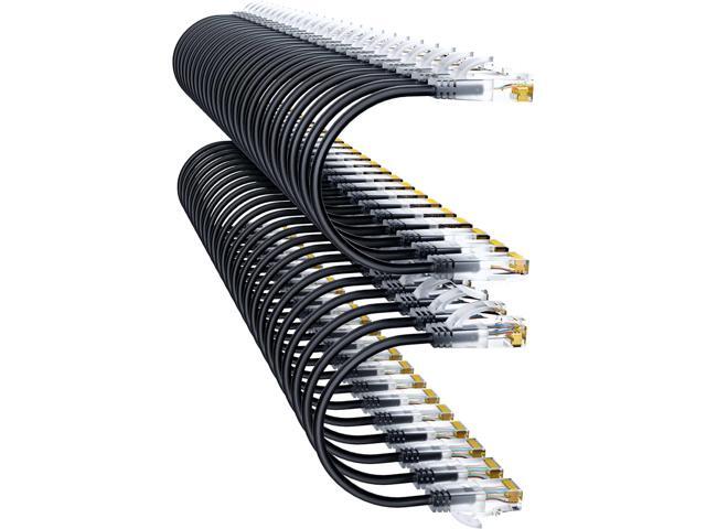 10Gsupxsel Cat6a Patch Cables 0.5ft (48 Pack) Slim, Cat6 Ethernet Patch ...
