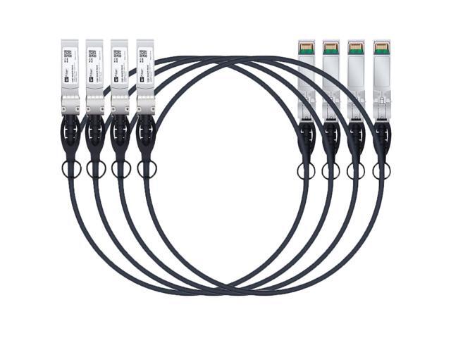 H!Fiber 4 Pack SFP+ Cable, 10G SFP+ DAC, 1.5M(5ft), Passive Direct ...