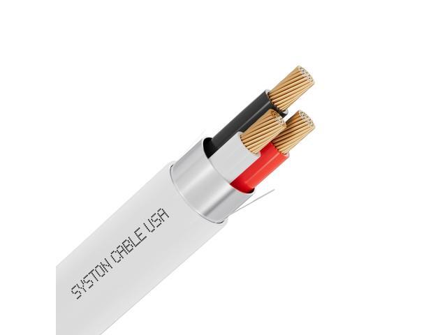 SYSTON CABLE TECHNOLOGY 18/3 Security Wire,Burglar Alarm Cable,CL3P,Shielded,Stranded Copper,UV ...
