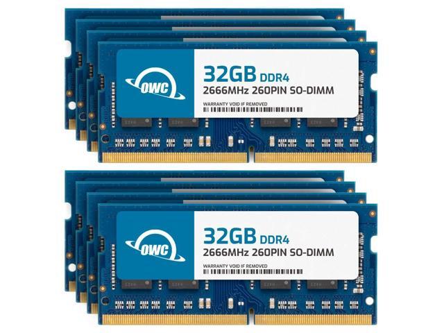 OWC 256GB (8x32GB) DDR4 2666MHz PC4-21300 CL19 2RX8 Non-ECC SODIMM 1.2V ...