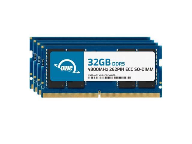 OWC 128GB (4x32GB) DDR5 4800 PC5-38400 CL40 2Rx8 262-pin 1.1V ECC ...