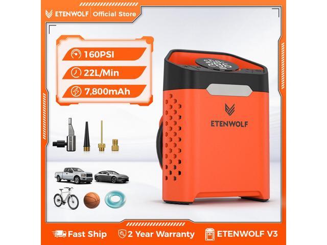 ETENWOLF ZEPHYR V3 Portable Car Compressor 160 PSI 100% Duty Cycle Car ...