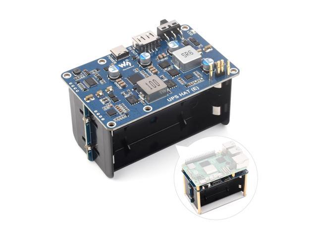 Waveshare UPS HAT (E), Compatible with Raspberry Pi 5/4B/3B+, Bi ...