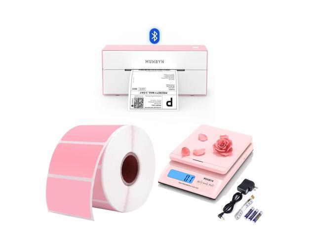 MUNBYN Bluetooth Thermal Label Printer, 4x6 Shipping Label Printer+2.25 ...