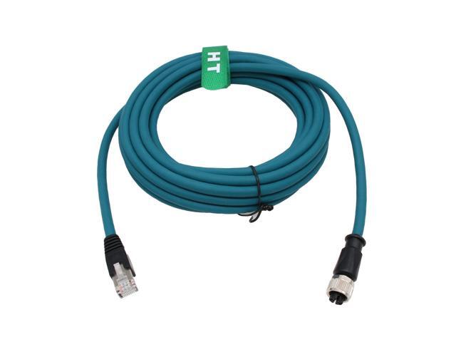 HangTon Ethernet Cable M12 X-Coded 8 Pin Female to RJ45 Cat7e High ...
