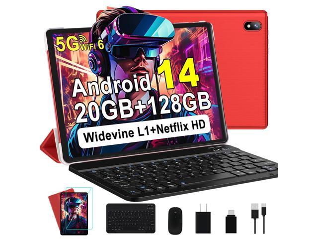 UJJ Android 14 Tablet, 128GB+20GB/1TB Expandable, 10.1 Inch Tablets ...