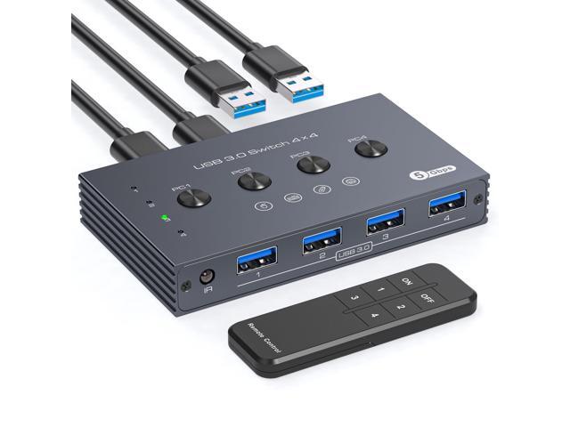 USB 3.0 Switch Selector 4 Computers Share 4 USB A Devices 4 Port USB ...