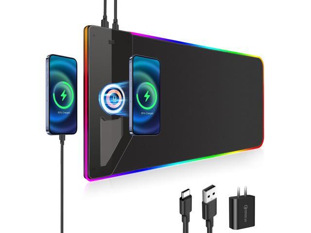 TMEHM Music Mouse Pad,RGB Mousepad Led Mouse Pad,15W Fast Wireless ...