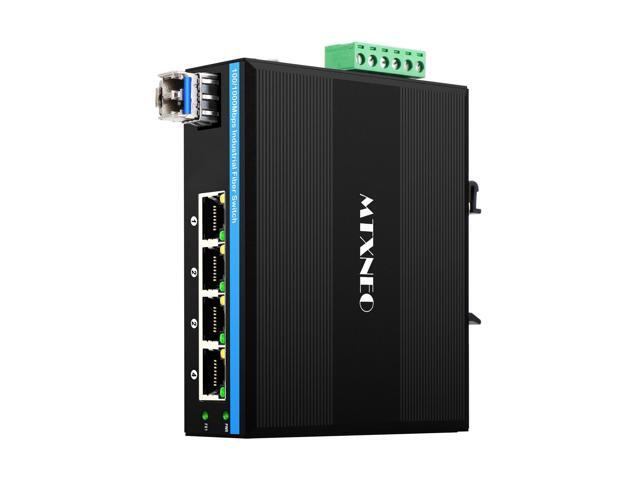 Industrial 4Ports Gigabit SFP Fiber Switch Din Rail Mounted with One ...