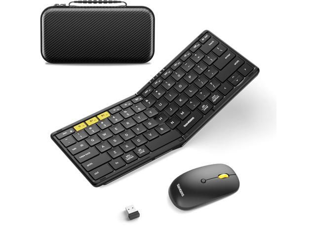 Foldable Keyboard and Mouse, Samsers KM08 Folding Bluetooth Keyboard ...