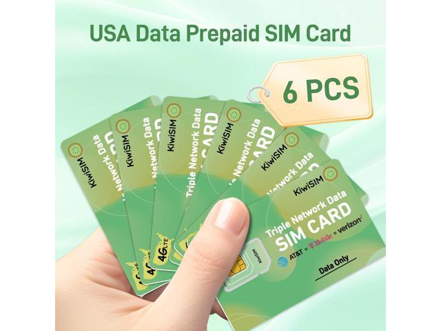 KIWISIM Travel/Business Backup 10pcs 100MB 3-Day Prepaid SIM Cards, No ...