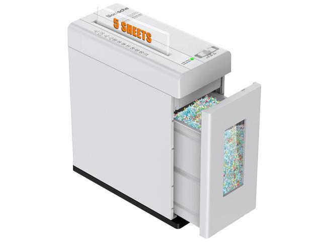 Woolsche Paper Shredder, 5-Sheet Micro Cut with 2.65 Gallons Bin, P-5 ...