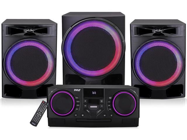 Pyle Mini Hi-Fi Bluetooth Stereo System - 4-Piece Home Audio System ...