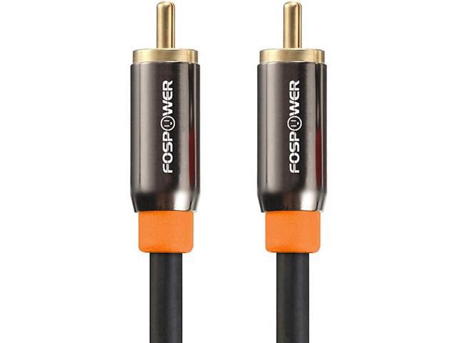 FosPower Digital Audio Coaxial Cable [24K Gold Plated Connectors ...