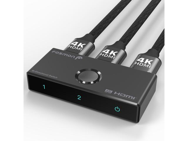 Fosmon 4K HDMI 2.0 Switch, 2-Port Bi-Directional HDMI Switcher, HDCP 2. ...