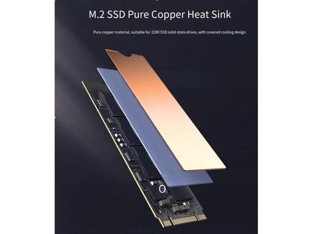 M.2 solid-state drive pure copper heat sink (10.8W/M.K silicone pad ...