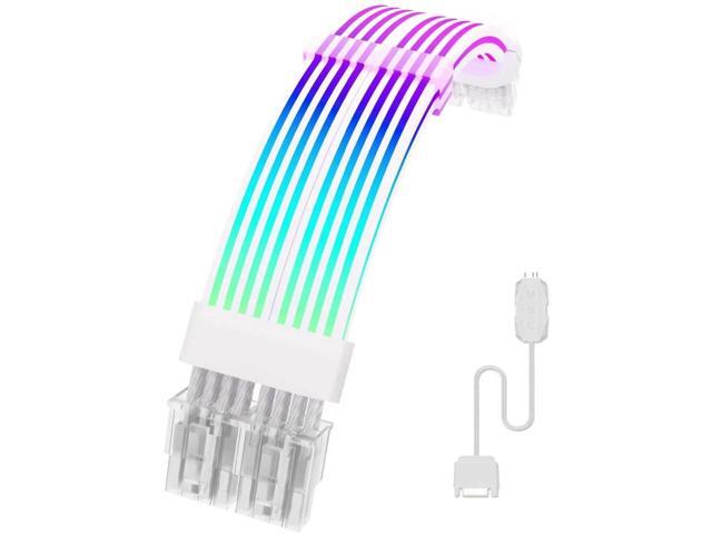8 Pin RGB GPU Cable,2 x 8Pin (6+2) PCIE RGB PSU Cables 5V 3Pin ARGB ...