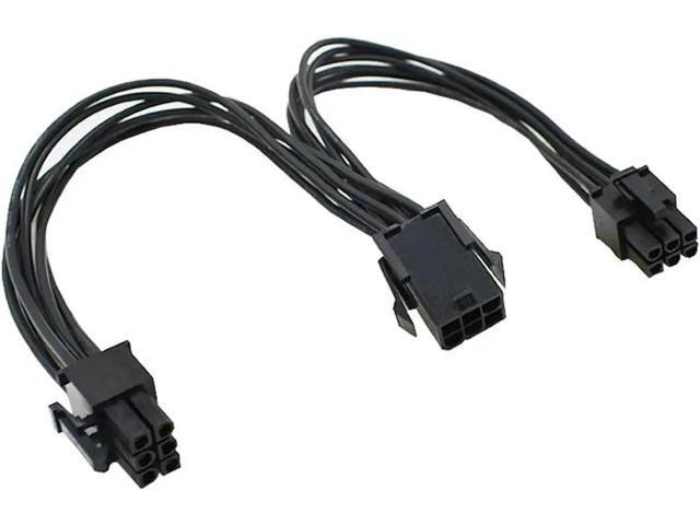 8 inches PC Power Supply PCI e Molex 6pin to 2 PCIe 6 pin PCI express ...