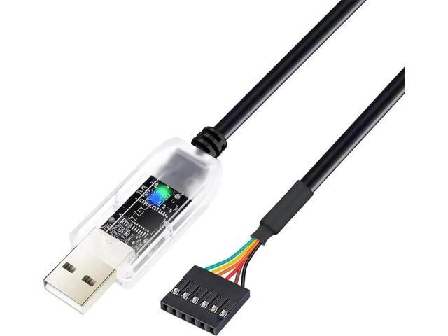 DTECH USB to TTL Adapter FTDI Chip 3.3V 6 Pin USB to UART Debug Cable ...