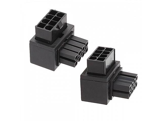 2pcs/lot ATX 8P EPS Male to Female 90 Degree Up Down Angled Power ...