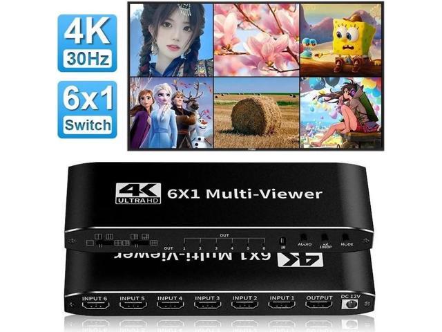 HDMI Multiviewer Switch 6x1 with PIP, Quad Multi Viewer Seamless ...