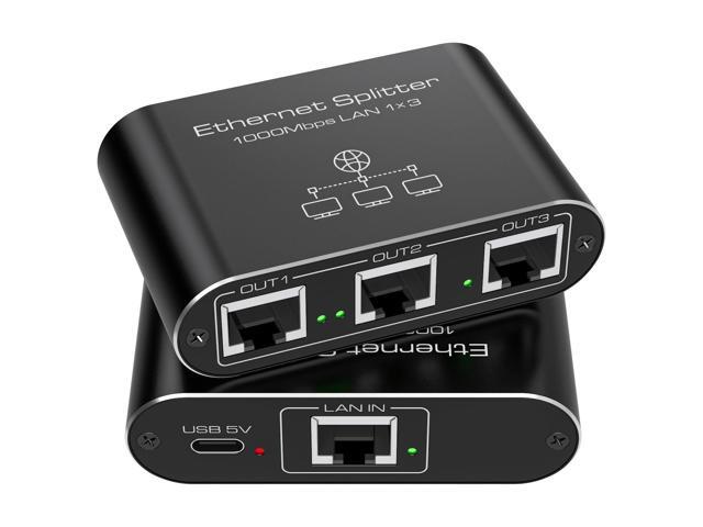 PVBCTCSID Ethernet Splitter 1 to 3 1000Mbps Internet Splitter High ...