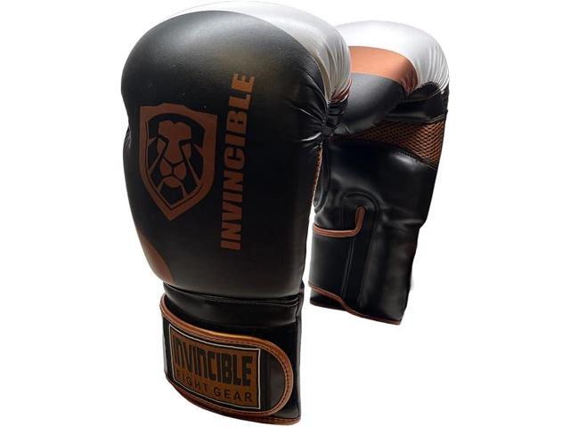 Invincible Fight Gear Standard Leather Hook and Loop Training Boxing ...
