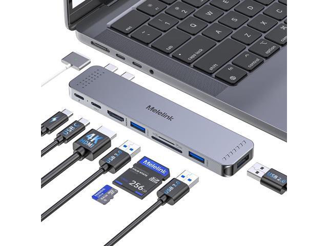 Melelink USB C Hub for MacBook, Mac Adapter Multiport 8 in 2 USB-C Hub ...