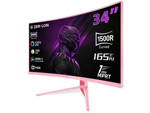 ZER-LON 34 inch Ultrawide Curved Gaming Monitor, 21:9 WQHD 3440×1440 ...