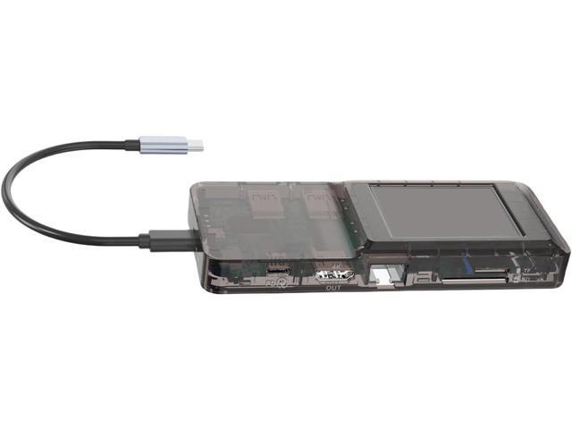 Advanced USB C Hubs 8 In1 Adapter with LCD Screen Interfaces 4K UHD ...