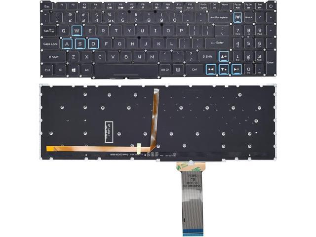 LIXSUNTEK Laptop Replacement US Layout RGB Colorful Backlight Keyboard ...