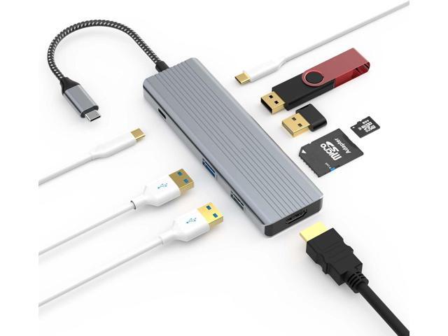 USB C Hub, TOTU USB C 20w PD Docking Station with 4K HDMI, 2*USB 3.0 ...