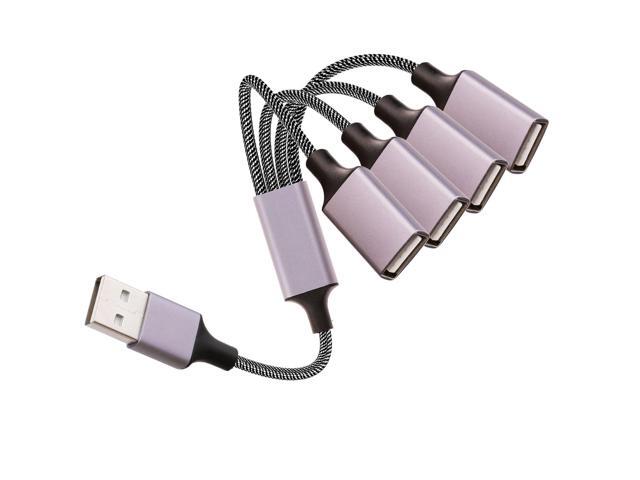 Fidioto USB A Splitter - 10 Inch Long, 1 in 4 Out USB Y Splitter for ...