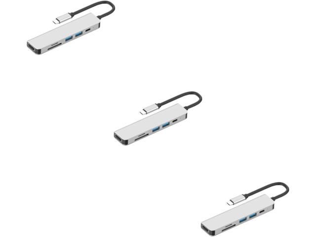 Uonlytech 3pcs Portable USB Hub Multiport Adapter Type-c and Video ...