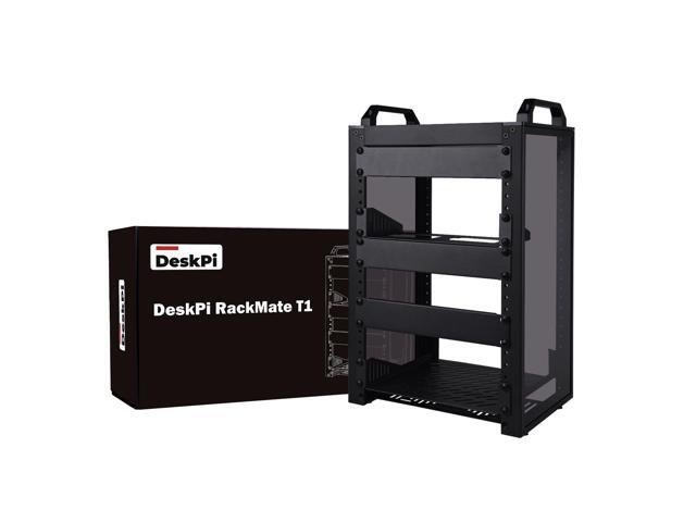 52Pi 8U Server Cabinet, DeskPi Black 10 Inch T1 Rackmount for Network ...