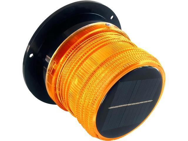 Solar Warning Beacon Light, Yellow Magnetic LED Signal Light with 3 ...