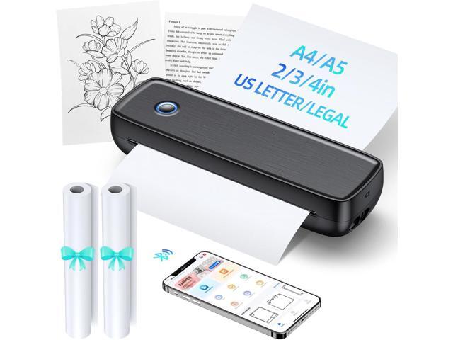 Portable Printers Wireless for Travel, Inkless Mini Bluetooth Wireless ...