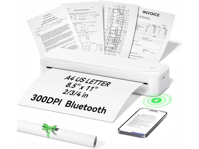 Portable Printers Wireless for Travel, Inkless Thermal Printer Support ...