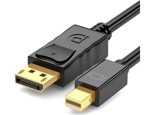 WISDUM Mini DisplayPort to DisplayPort Cable, 6 Feet, Gold-Plated Mini ...