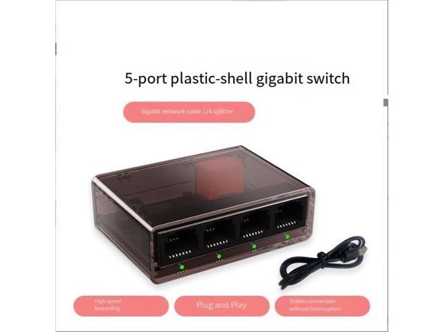 50 Giga bit Transparent Plastic Enclosure Network switch, Piug-and-Play ...