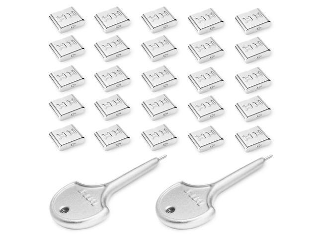 PortPlugs USB-C Port Blockers with 2 Keys - Durable Stainless Steel ...