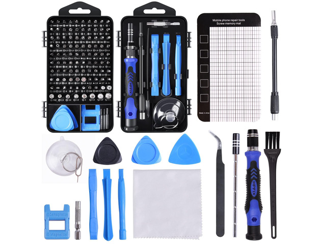 HPFIX Precision Screwdriver Sets 124-Piece Computer Tool Kit with 101 ...