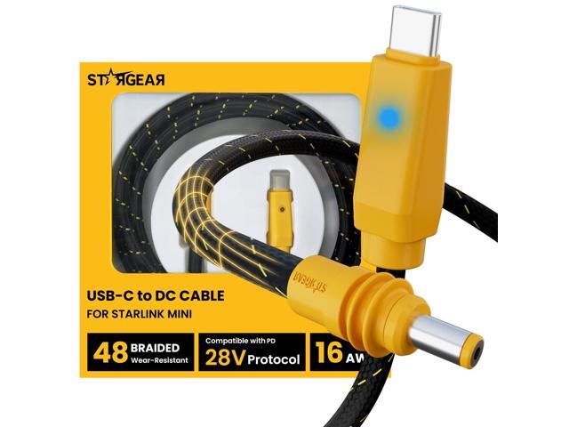 Starlink Mini Cable 6.5FT, 16AWG Starlink Cable with Indicator Light ...