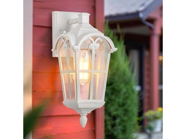White Outdoor Light Fixtures Wall Mount 1 Pack Waterproof Porch ...